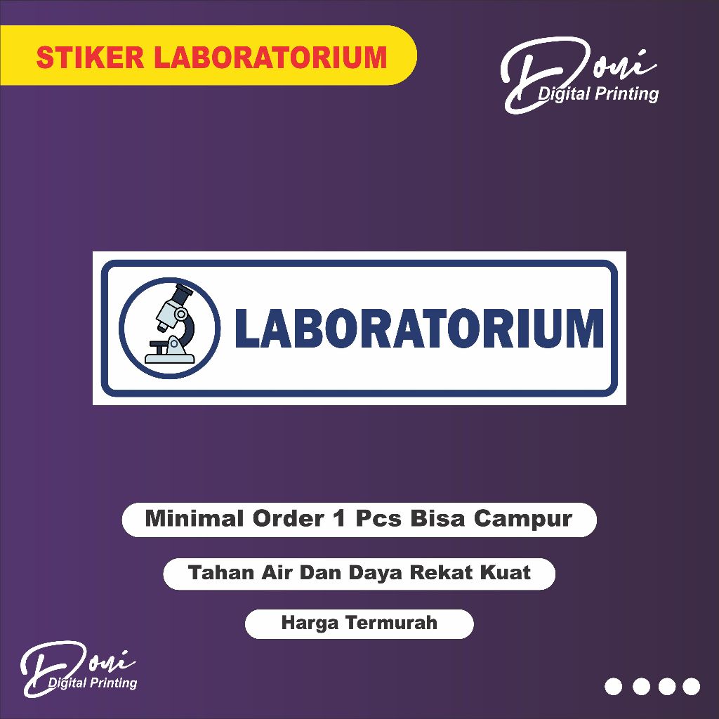Jual Stiker Laboratorium / Ruang Laboratorium / Stiker Ruang Lab Klinik ...