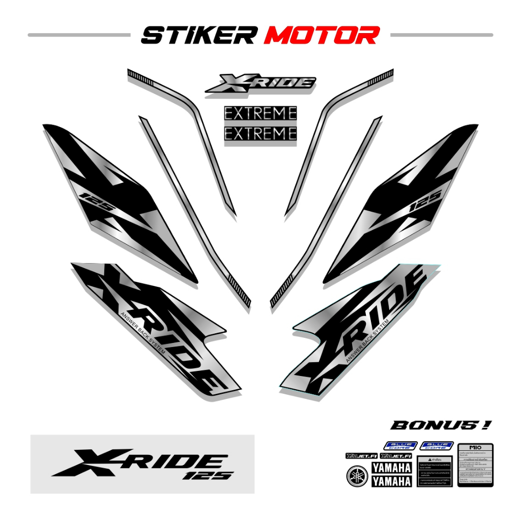 Jual XR05 Striping Stiker Sticker Setriping Lis Yamaha X-Ride X Ride ...