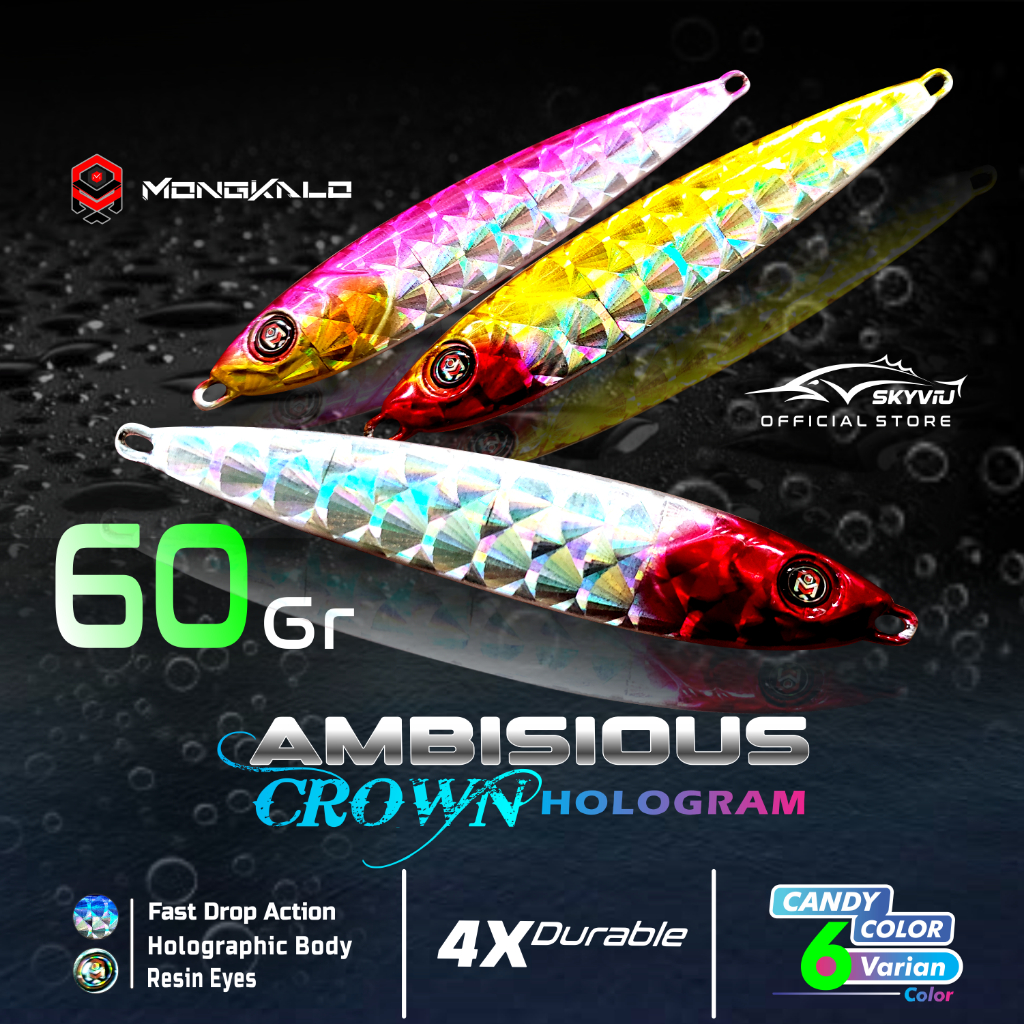 Jual Metal Jig 60 Gram MONGKALO AMBISIOUS Sisik Kipas jig 60g 60gr 60 g 60 gr 60grm 60 grm ...