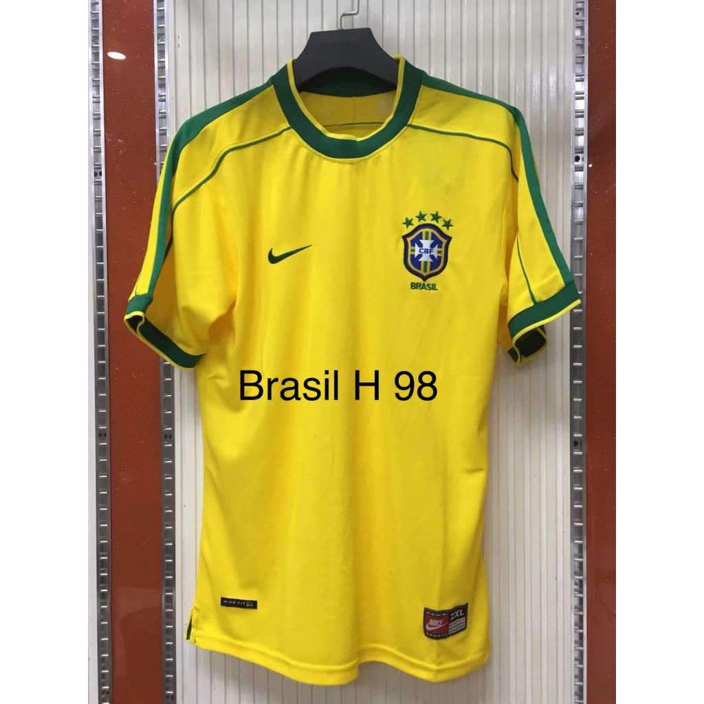 Jual Jersey Bola Retro Vintage Jadul Brazil Home World Cup 1998 ...