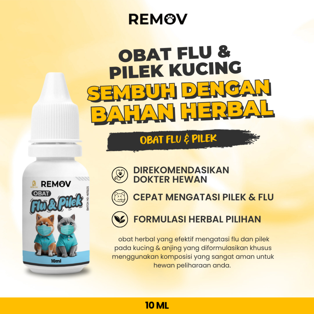 Jual REMOV Obat Flu Dan Pilek Kucing Dan Anjing 10ml | Shopee Indonesia