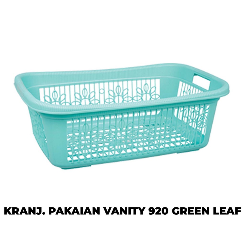 Jual KRANJ. PAKAIAN VANITY 920 GREEN LEAF / kranjang plastik / kranjang ...