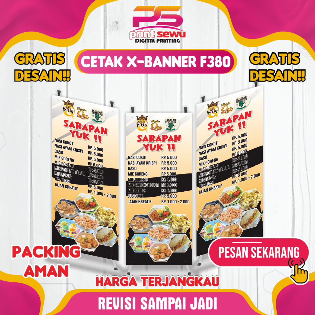 Jual CETAK X-BANNER F380 KUALITAS LUAR RUANGAN | GRATIS DESAIN | REVISI ...