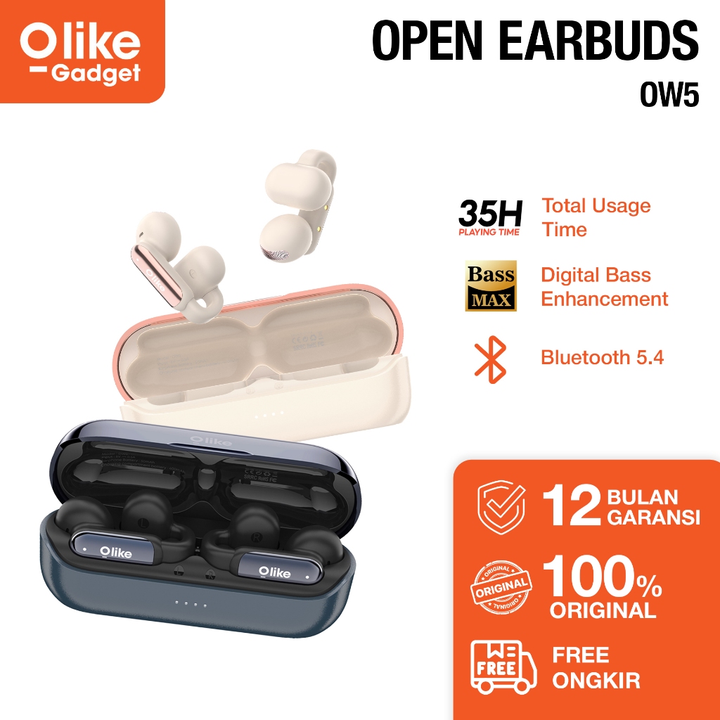 Jual Olike OW5 Open Ear | GARANSI RESMI | Earbuds Earphone TWS Bluetooth | Shopee Indonesia