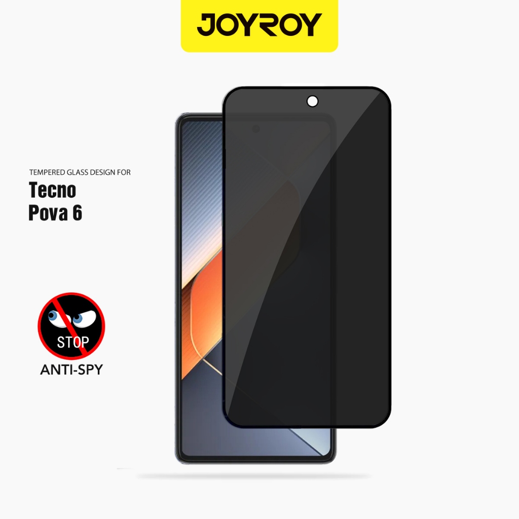 Jual Anti Spy Tempered Glass Untuk Tecno Pova 6 Privacy Screen Glass Pelindung Layar Protection ...