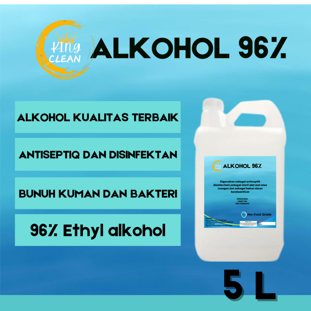 Jual Alkohol / Ethyl alkohol 96% / Antiseptic / Sanitizer / Non food ...
