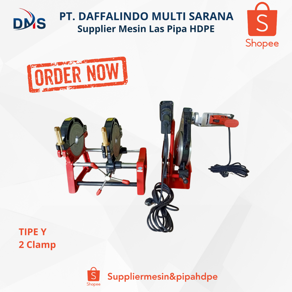 Jual Mesin Las Hdpe Manual Tipe Y 2 Clamp (50 - 200mm) Butt Fusion ...