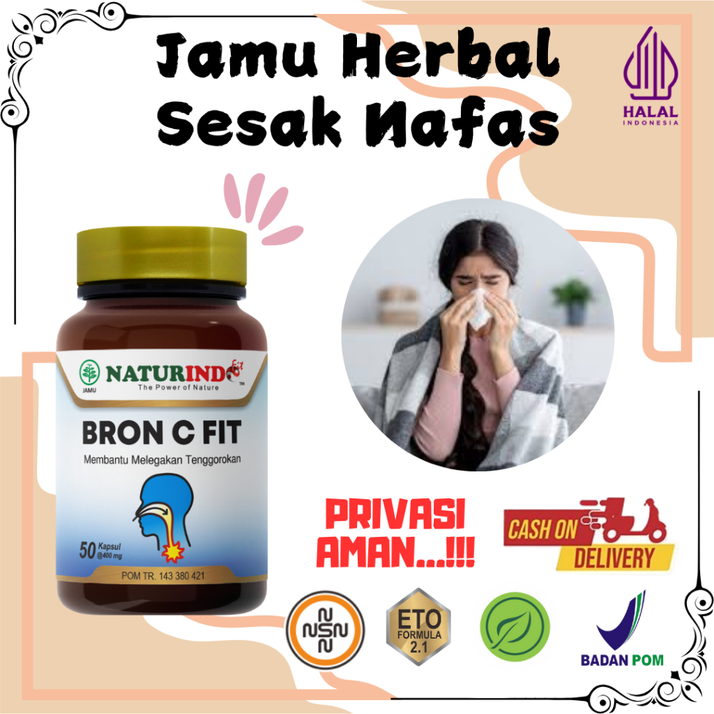 Jual Bron C Fit Obat Radang Tenggorokan Batuk Menahun Herbal Naturindo ...