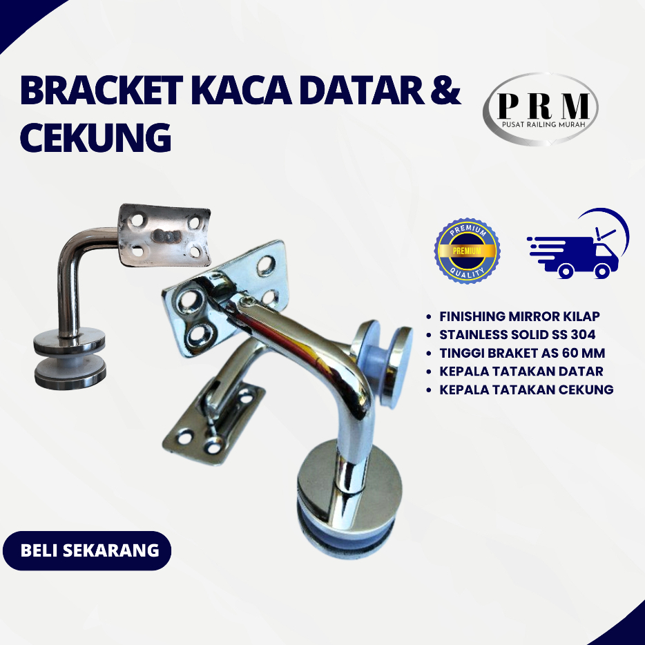 Jual BRACKET KACA BRAKET PENJEPIT KACA STAINLESS TIANG RAILING TANGGA ...
