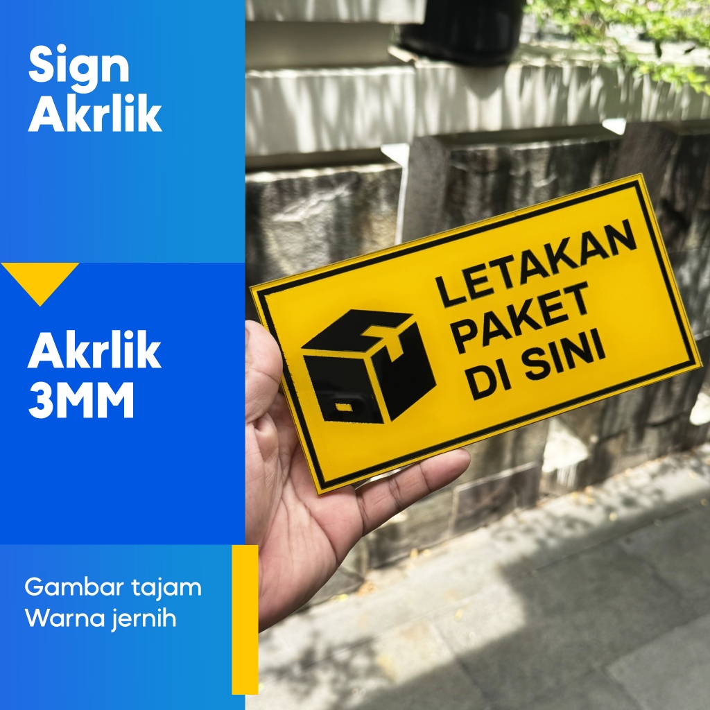 Jual Sign Akrilik Signage Letakan Paket Disini Tanda Paket | Shopee ...