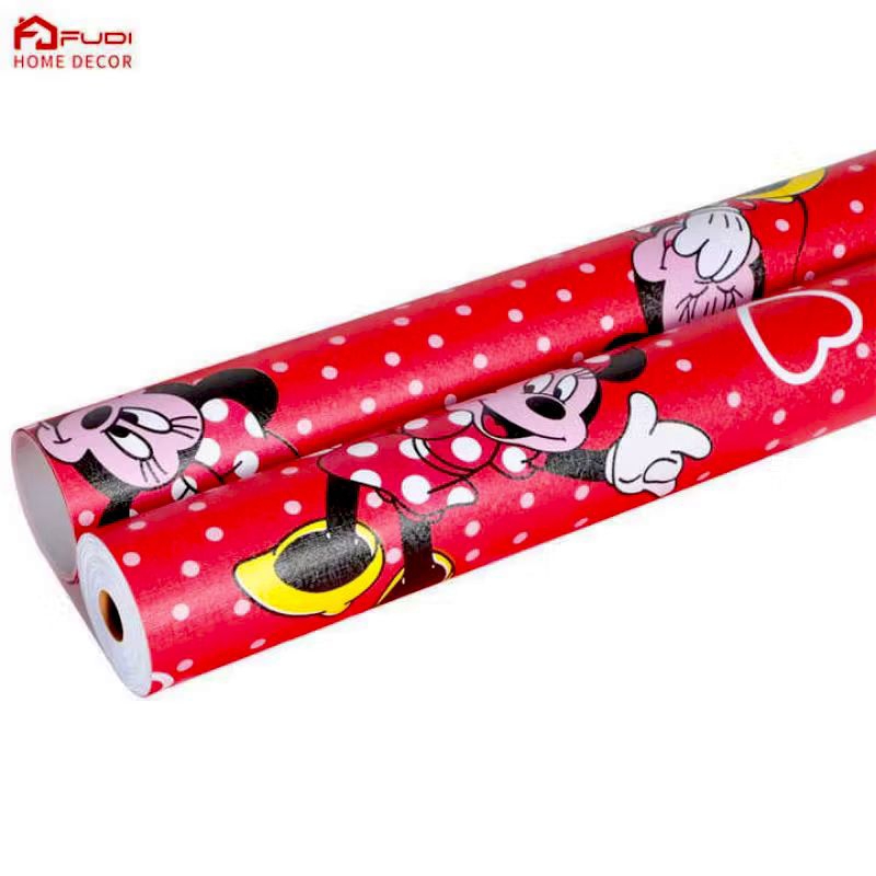 Jual WALLPAPER STICKER DINDING KARAKTER MICKEY MOUSE DASAR MERAH ...