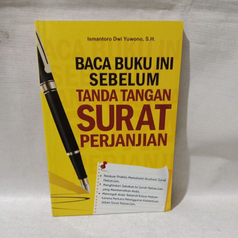 Jual Buku Baca Buku Ini Sebelum Tanda Tangan Surat Perjanjian ...