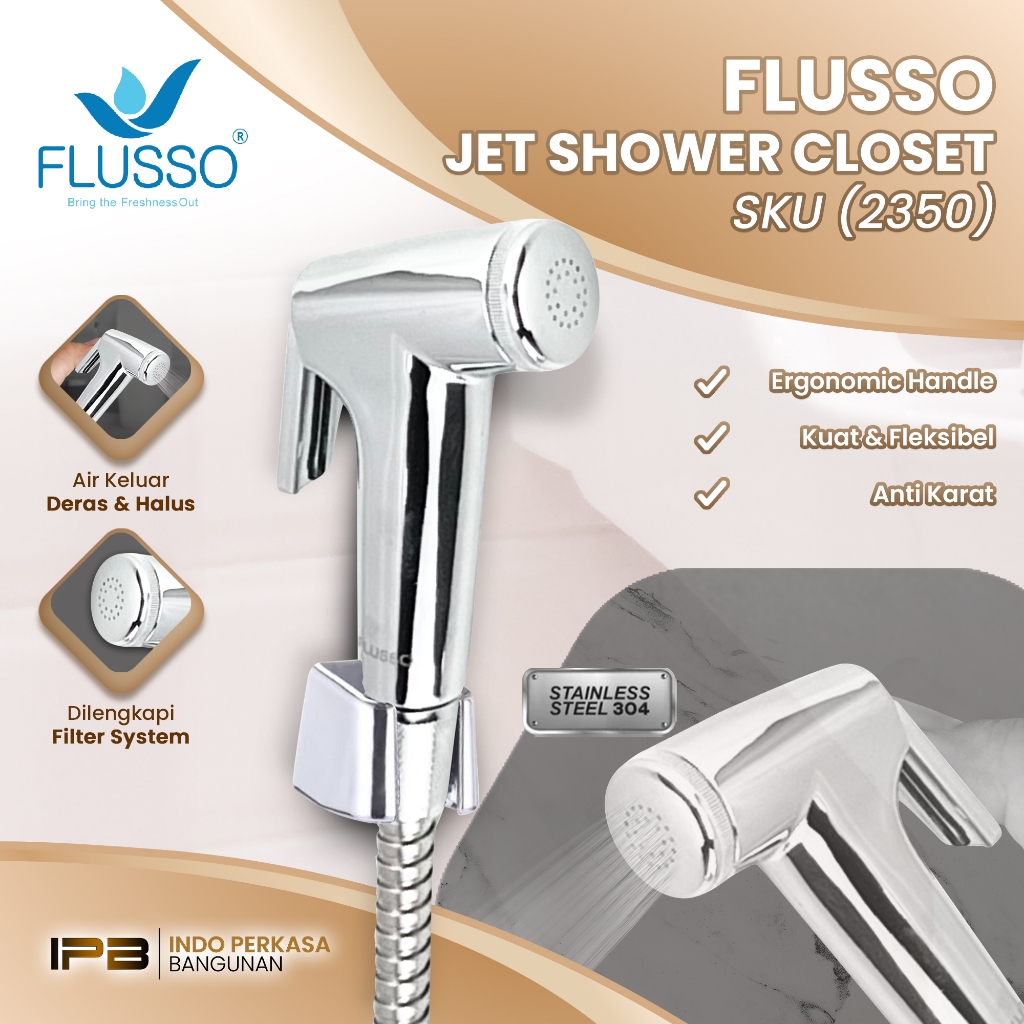 Jual FLUSSO Jet Shower Kloset Toilet Closet Wasser WC Semprotan Duduk ...