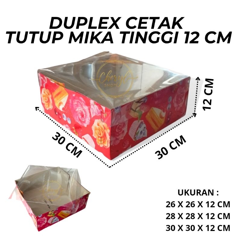 Jual (10 PCS) DOS / DUS DUPLEX CETAK TUTUP MIKA Tinggi 12 CM / Box ...