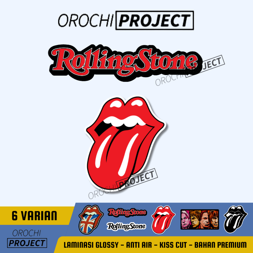 Jual Sticker Stiker Logo Band THE ROLLING STONES Lidah Merah Vinyl ...