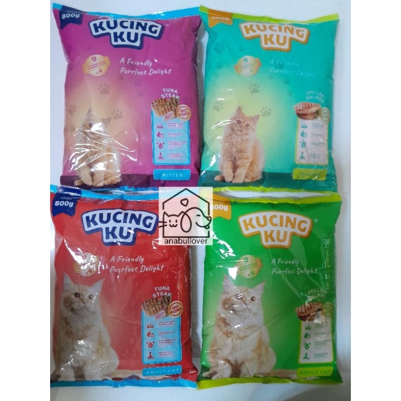 Jual KUCING KU Kitten / KUCINGKU adult 800 gram Tuna atau Salmon ...