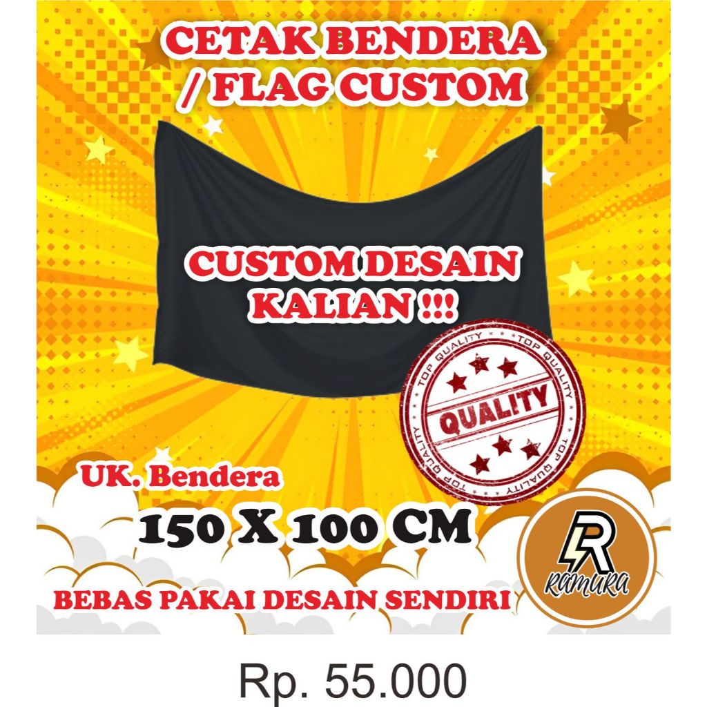 Jual BENDERA Custom Ukuran 150x100 CM | Shopee Indonesia