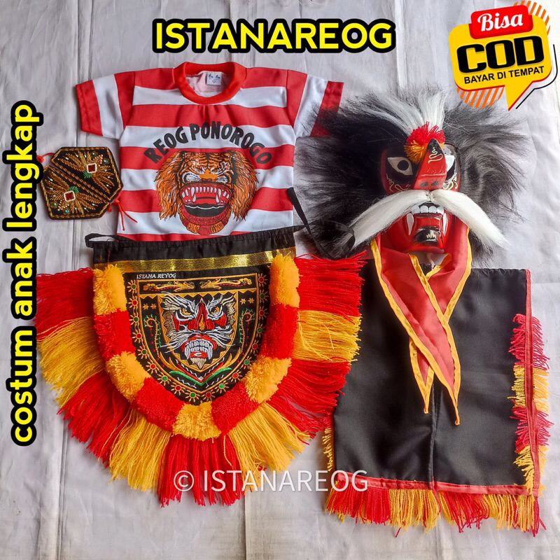 Jual set baju reog / embong karakter / embong bordir / gelang ganong ...