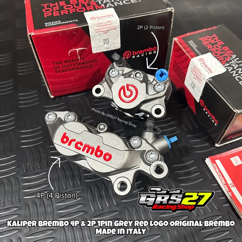 Jual KALIPER BREMBO 4P 4PISTON DAN 2P 2PISTON 1PIN GREY RED LOGO ORI ORIGINAL BREMBO MADE IN ...