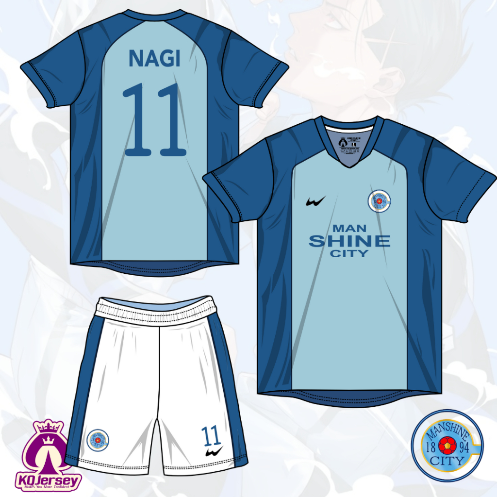 Jual KQ Jersey ManShine City Team BlueLock Fullprint Dewasa Anak Custom ...