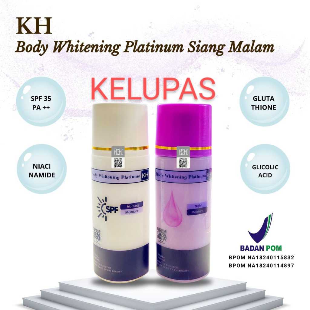 Jual hb dosting kelupas BPOM ,losion body whitening platinum kelupas isi 2 pcs siang dan malam ...