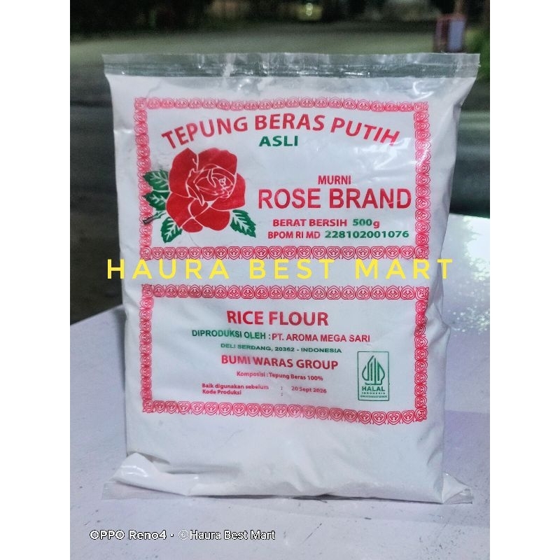 Jual Tepung Beras Putih Rose Brand 500g | Shopee Indonesia