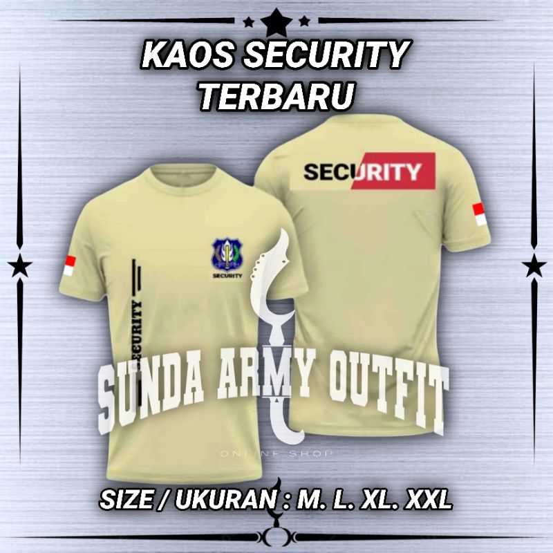 Jual Kaos Security Kaos Satpam Security Warna Cream Krem Terbaru 2025 ...