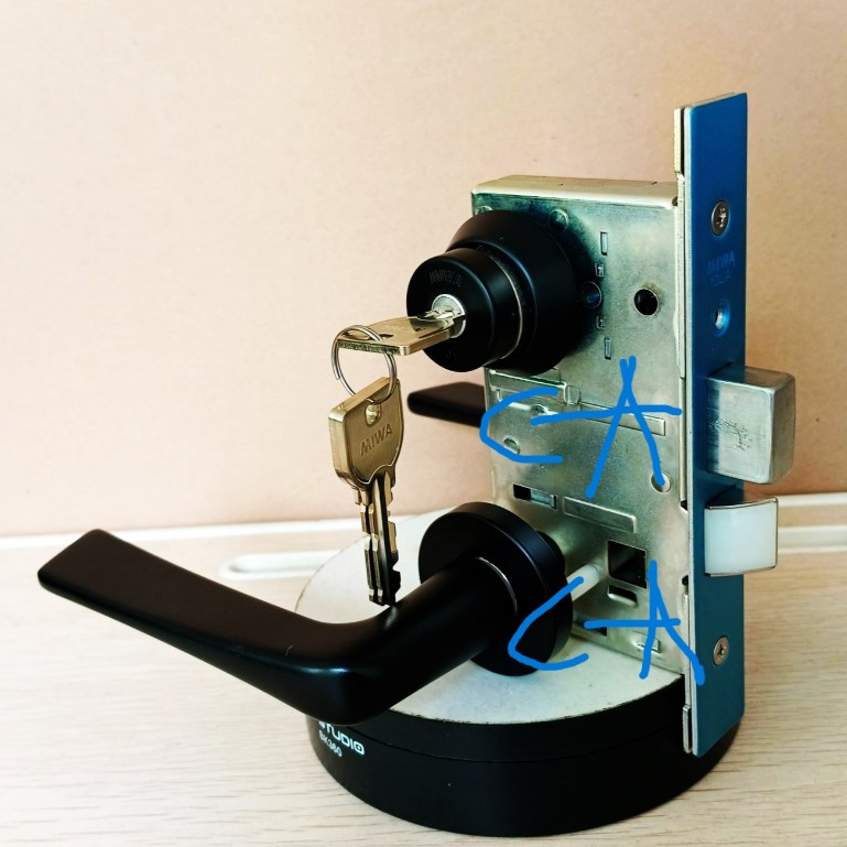 Jual MIWA U9 LA51-1 BK BS51/64 DT40, 45, 55 MATTE BLACK MORTISE LEVER ...