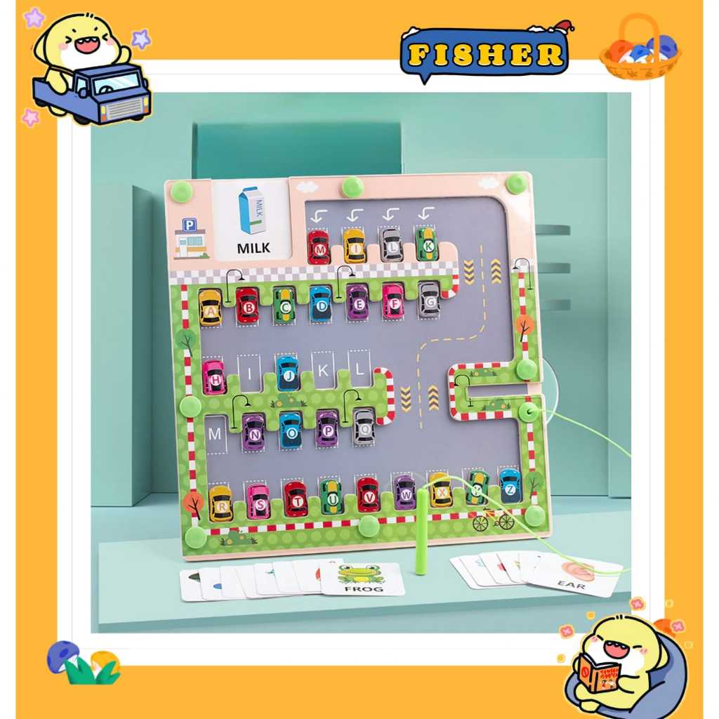 Jual [FISHER] Magnetic Words Maze + 15 Card TIMBAL BALIK | ABC Maze Fun ...