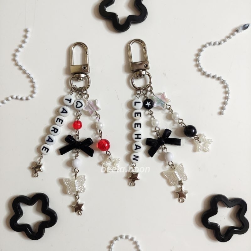 Jual KPOP STAR KEYCHAIN || hanya bisa custom nama || Beads Bagcharm ...