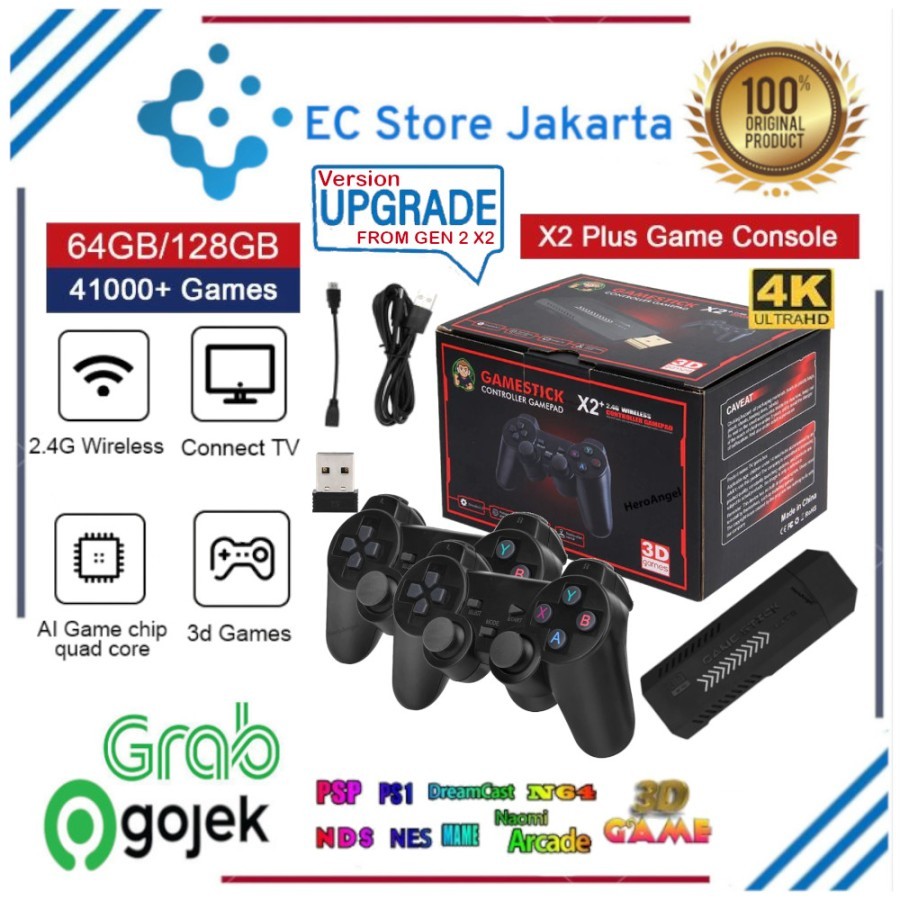 Jual Game Stick 4K Gen 2 HDMI TV Retro Game Classic PSP Controller ...