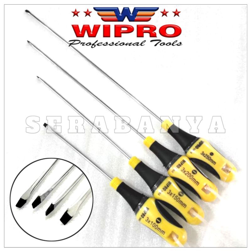 Jual WIPRO Obeng Kurus ( - ) magnet Diameter Batang Kecil panjang dari ...