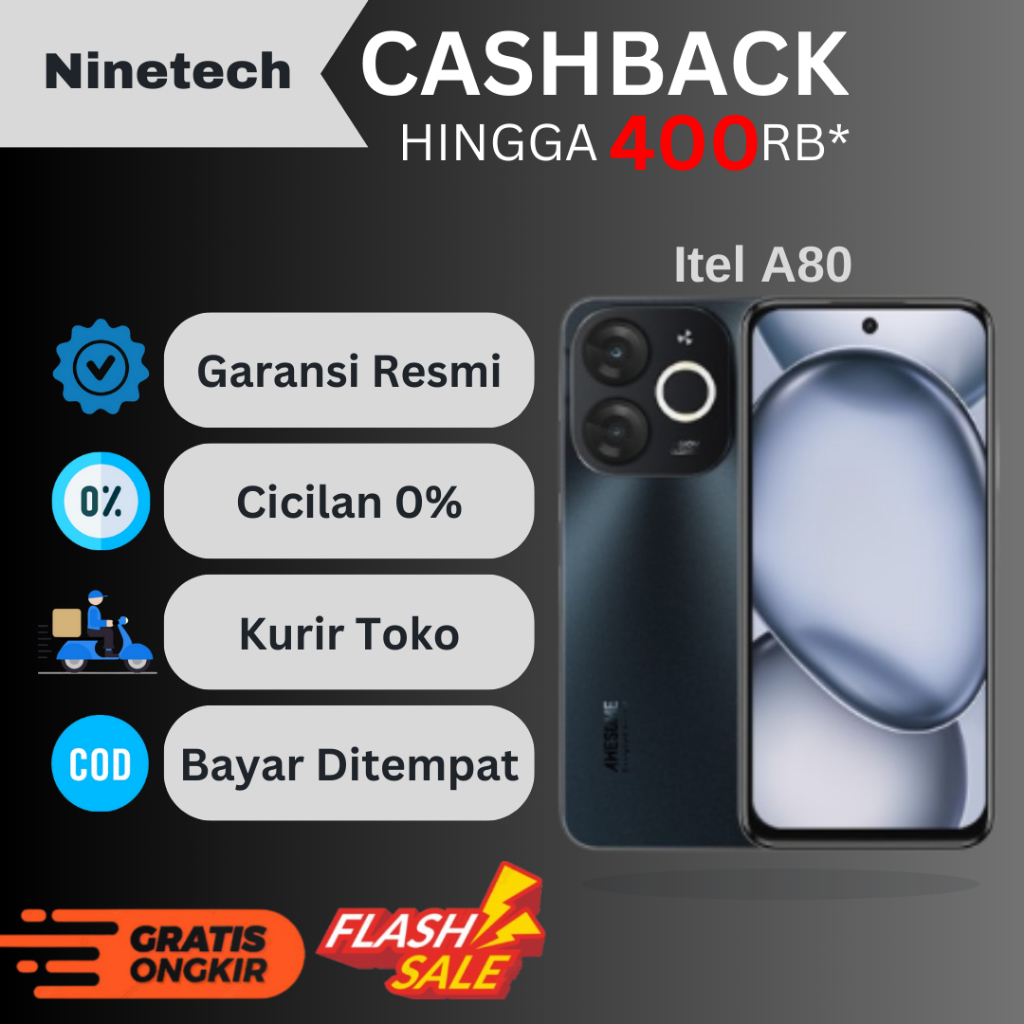 Jual iTel A80 4GB+128GB Garansi Resmi 1 Tahun - Black, 4/128GB | Shopee Indonesia