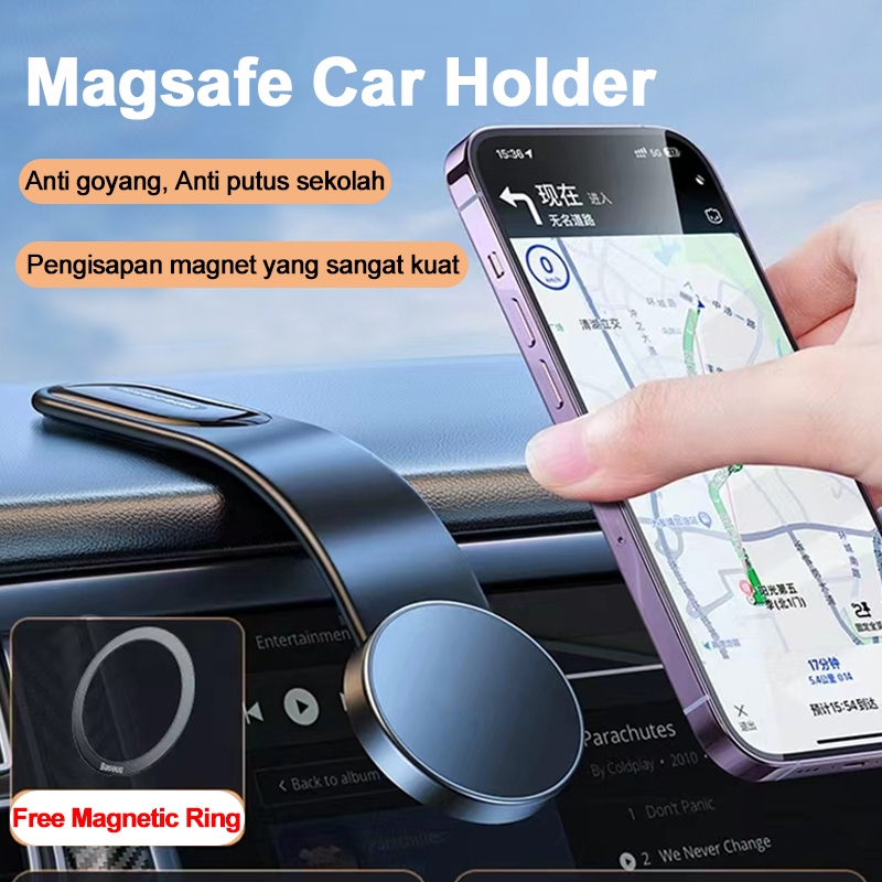 Jual Magnetic Foldable Car Mount Phone Holder 360° Rotasi Magnetic ...