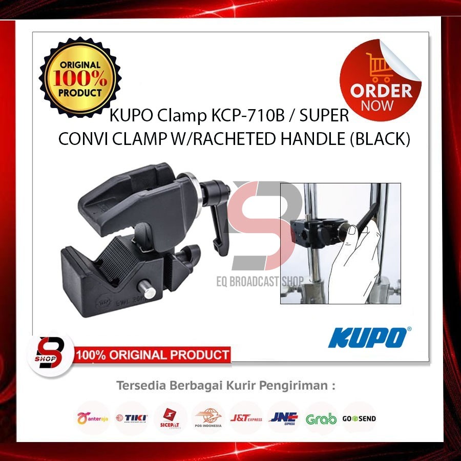 Jual KUPO Clamp KCP-710B / SUPER CONVI CLAMP W/RACHETED HANDLE (BLACK) | Shopee Indonesia
