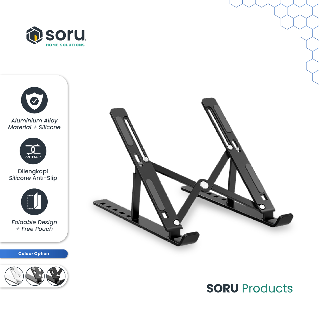 Jual SORU - Dudukan Laptop Tablet Stand Holder Adjustable Foldable ...