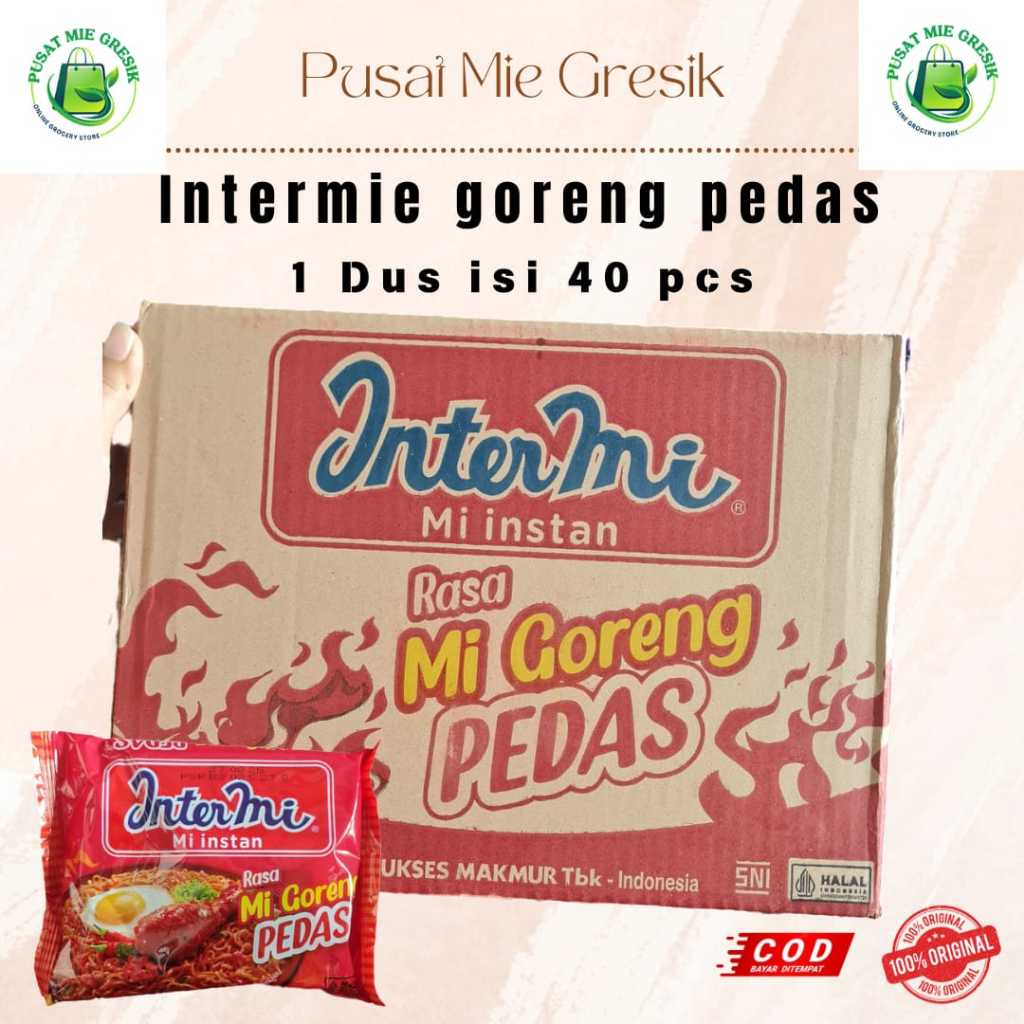 Jual Intermie Goreng Pedas (1 Dus isi 40 Pcs) Murahhh | Shopee Indonesia