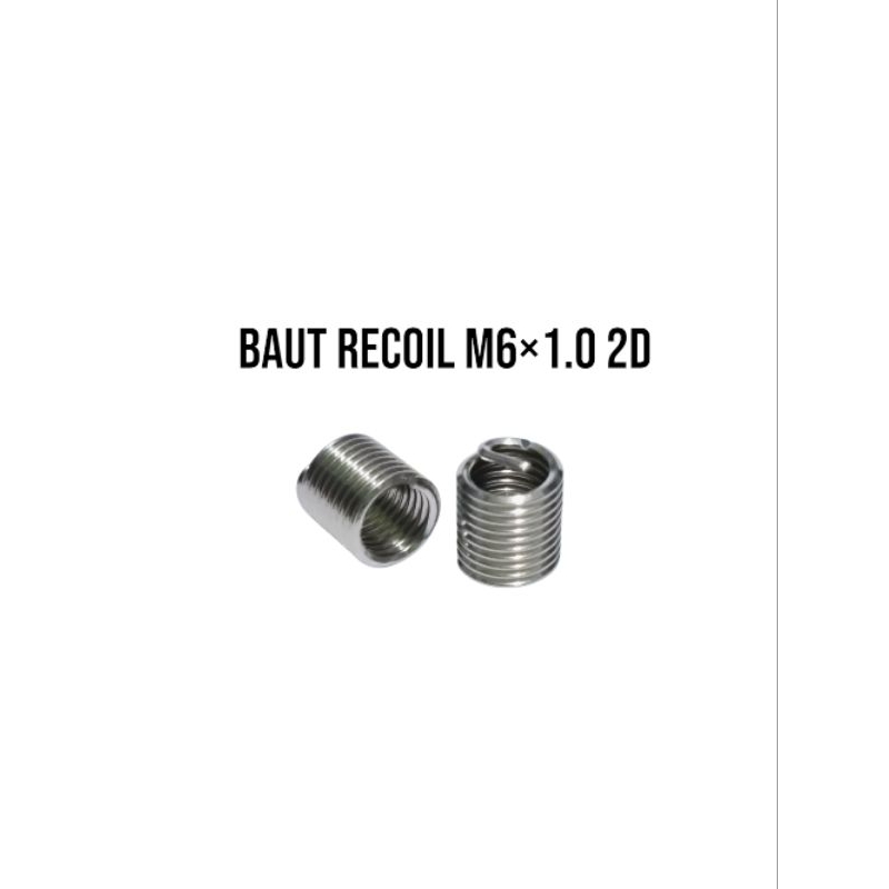 Jual Baut Recoil Helicoil Verboss M6×1.0 2D Ukuran Drat Baut 10 Otomotif Bahan Stainless 304 ...