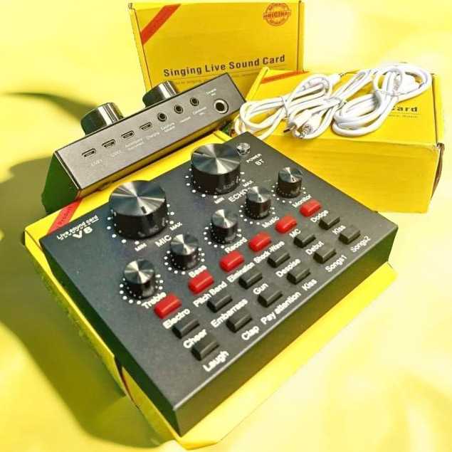 Jual Live soundcard v8 mixer external sound card V8 audio microphone ...