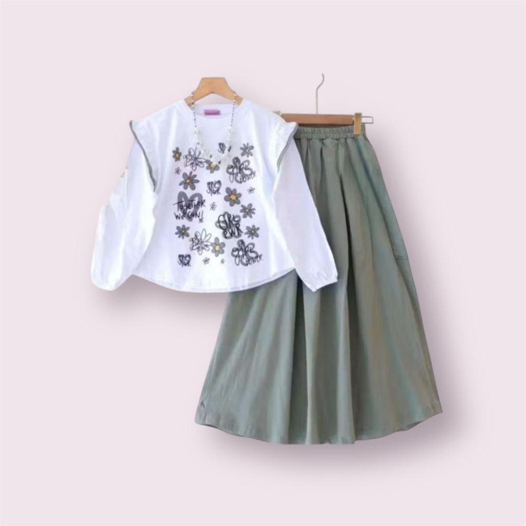 Jual UARI SET KIDS-SETELAN ROK ANAK PREMPUAN 3-12THN.TERBARU 2025.BAHAN ...