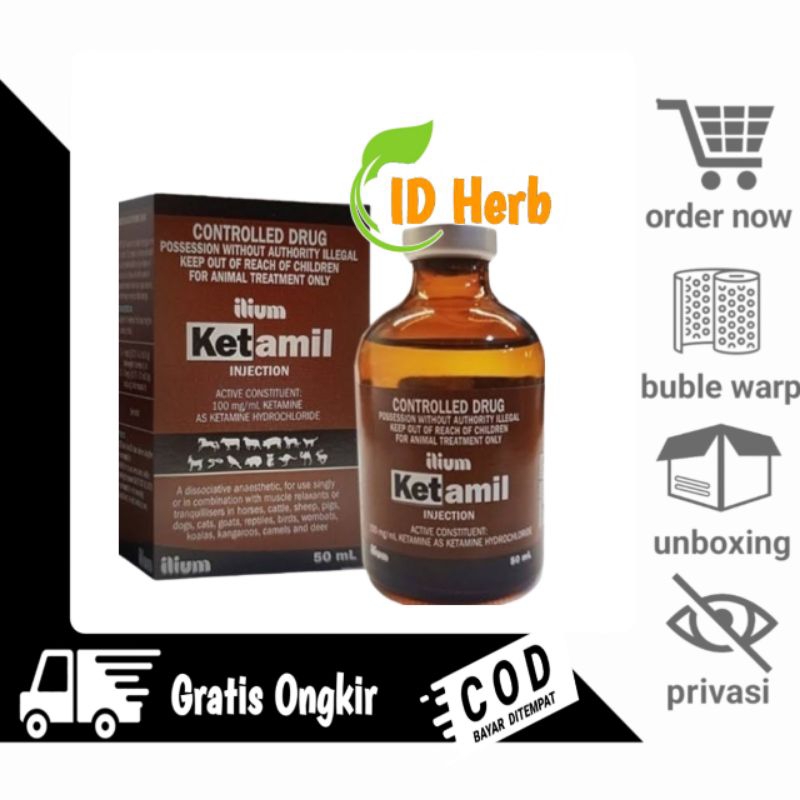 Jual Ilium Ketamil Obat Injection 50 ml Untuk Hewan | Shopee Indonesia