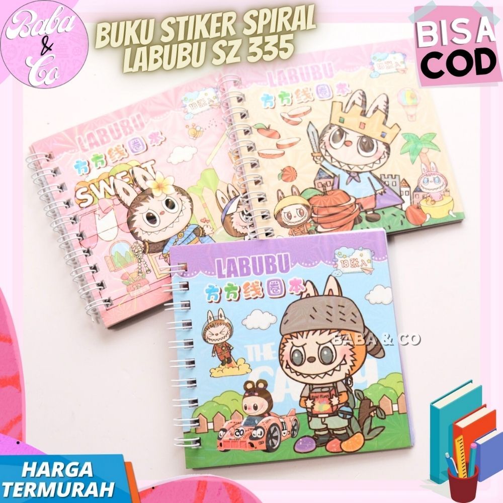 Jual BUKU STIKER LABUBU SZ-335 STIKER BOOK LABUBU SZ 335 LUCU UNIK ...
