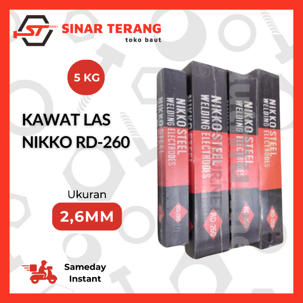 Jual (5KG) Kawat Las Listrik 2.6 mm NIKKO STEEL RD 260 - Welding Electrodes | Shopee Indonesia