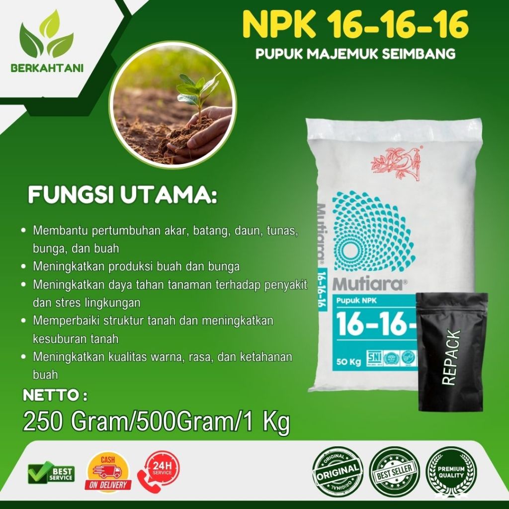 Jual Pupuk Meroke NPK 16-16-16 1 Kg | Shopee Indonesia