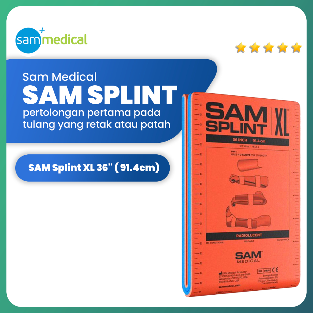 Jual Sam Splint XL 36" Flatfold / Spalk / Bidai Patah Tulang / Supporter (100% ORIGINAL ...