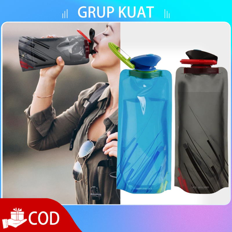 Jual Botol Tempat Air Lipat Outdoor Botol Tempat Minum Lipat Mini ...