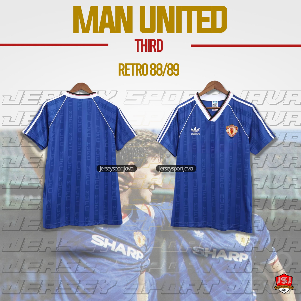 Jual ( READY STOK ) RETRO JERSEY BAJU BOLA VINTAGE MU BIRU LIFESTYLER ...