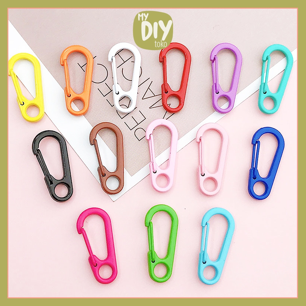 Jual DIY Aksesories Klip Kait Tas Gantungan Kunci warna warni Snap Hook ...