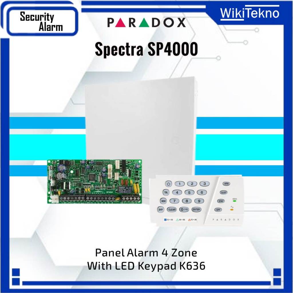 Jual Panel Alarm 4 Zone Paradox Spectra SP4000 with LED Keypad | Shopee ...