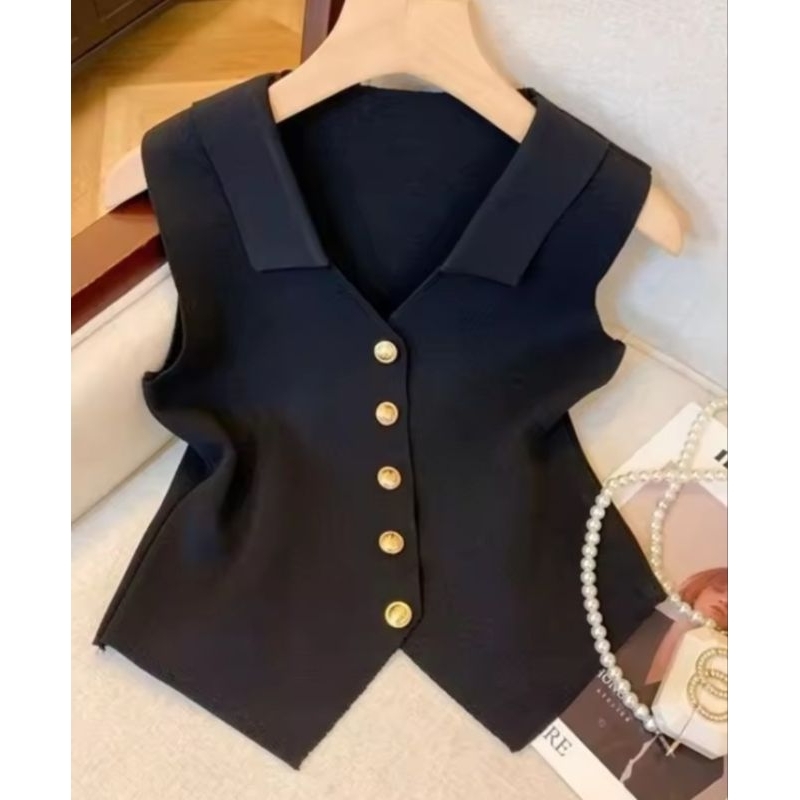 Jual A_LYS105 Vest Wanita model Korea/ Rompi/Atasan wanita | Shopee Indonesia